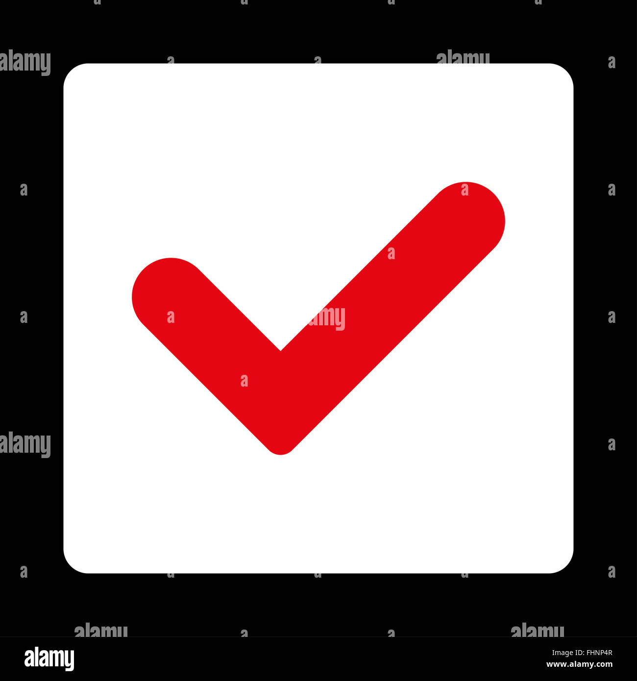 Yes flat red and white colors rounded button Stock Photo - Alamy