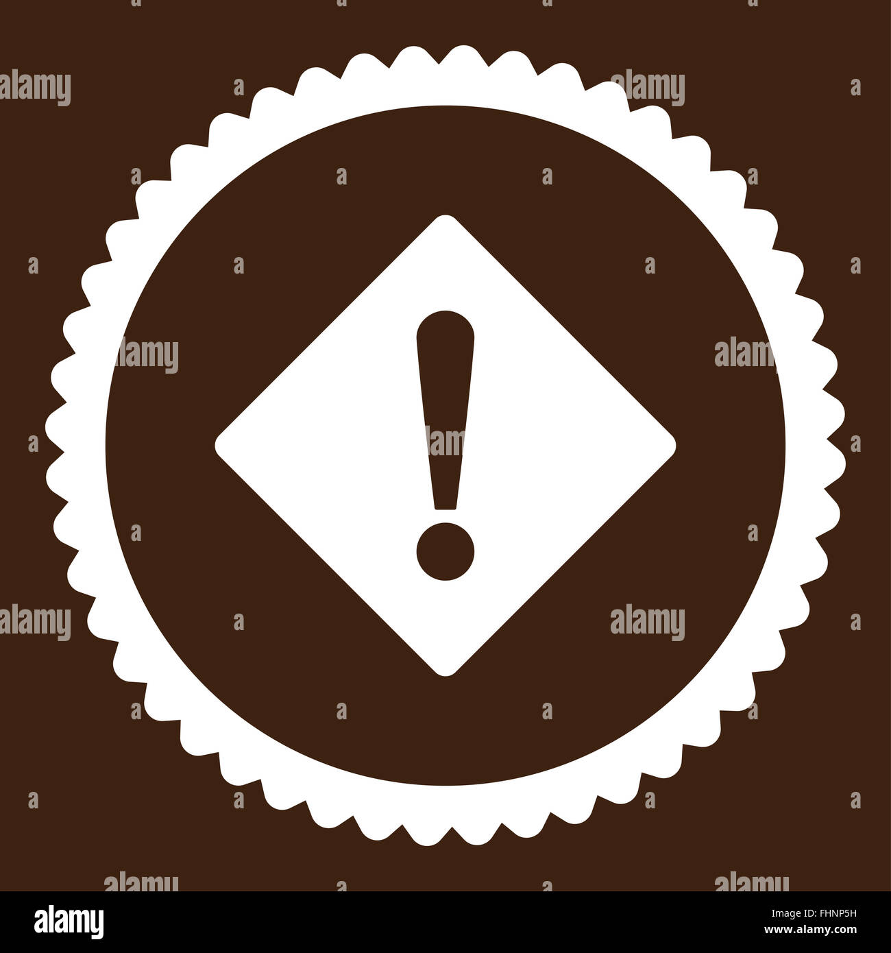 Error flat white color round stamp icon Stock Photo - Alamy
