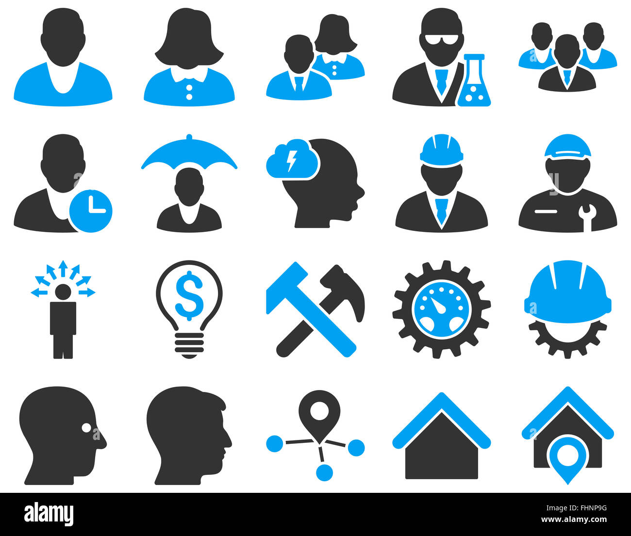 Client and business icon set Stock Photo - Alamy