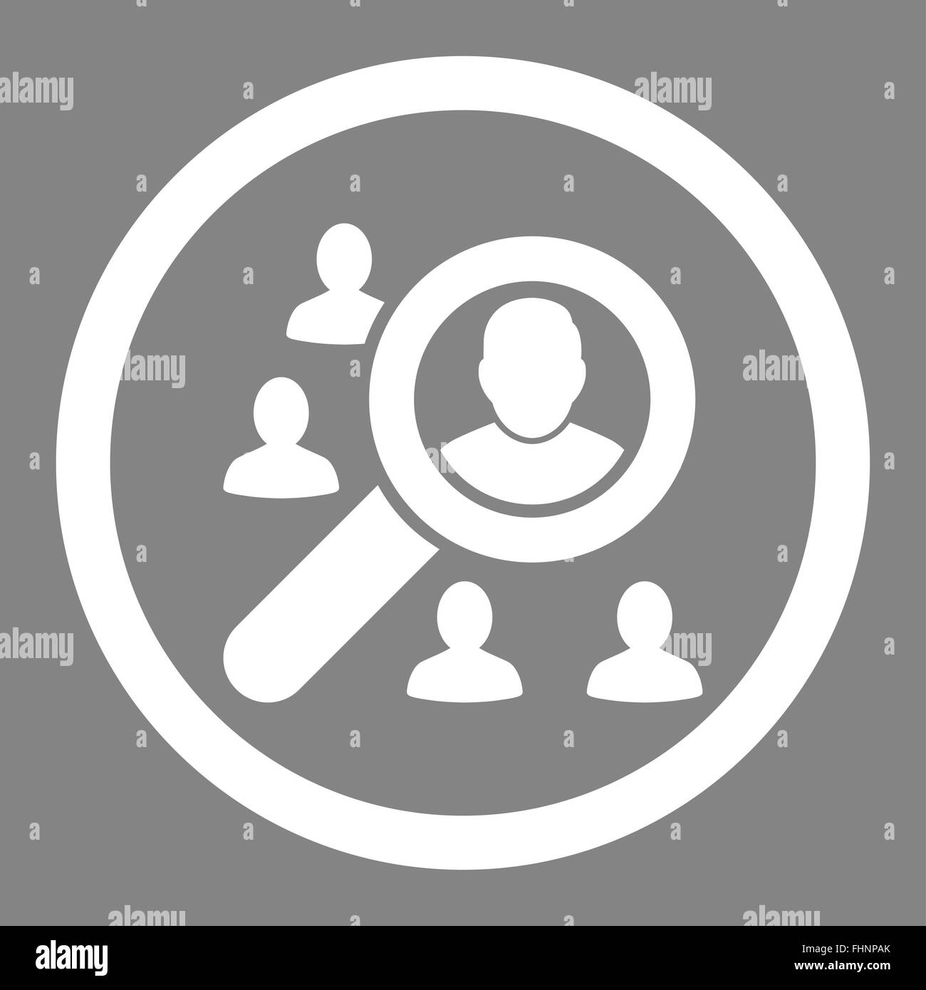 Marketing flat white color rounded vector icon Stock Photo - Alamy