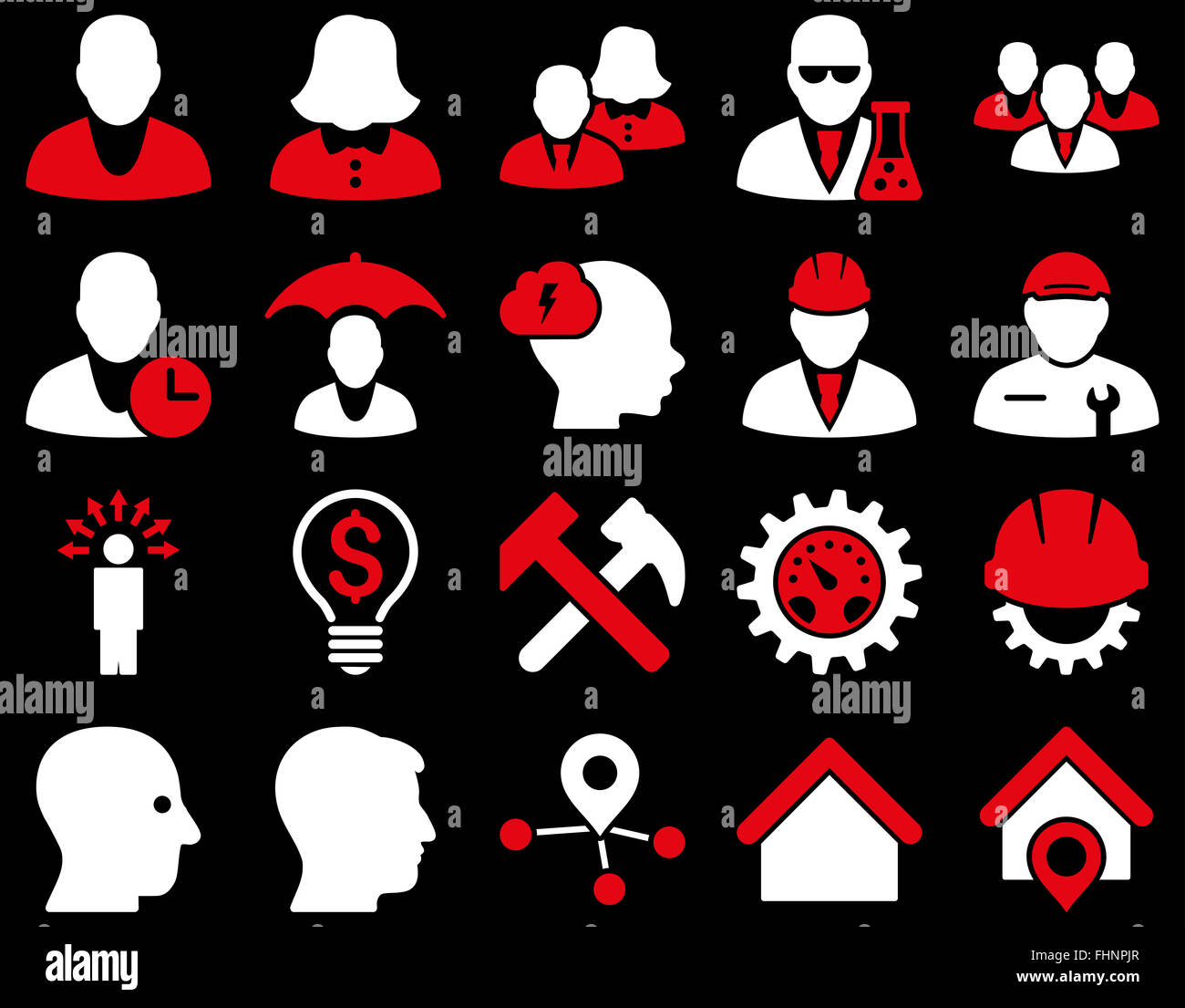 Client and business icon set Stock Photo - Alamy