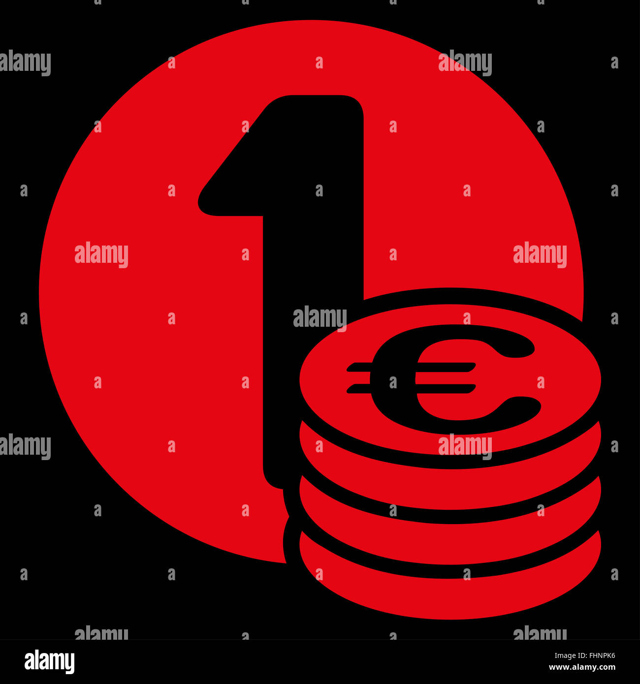 Euro coin column icon Stock Photo - Alamy