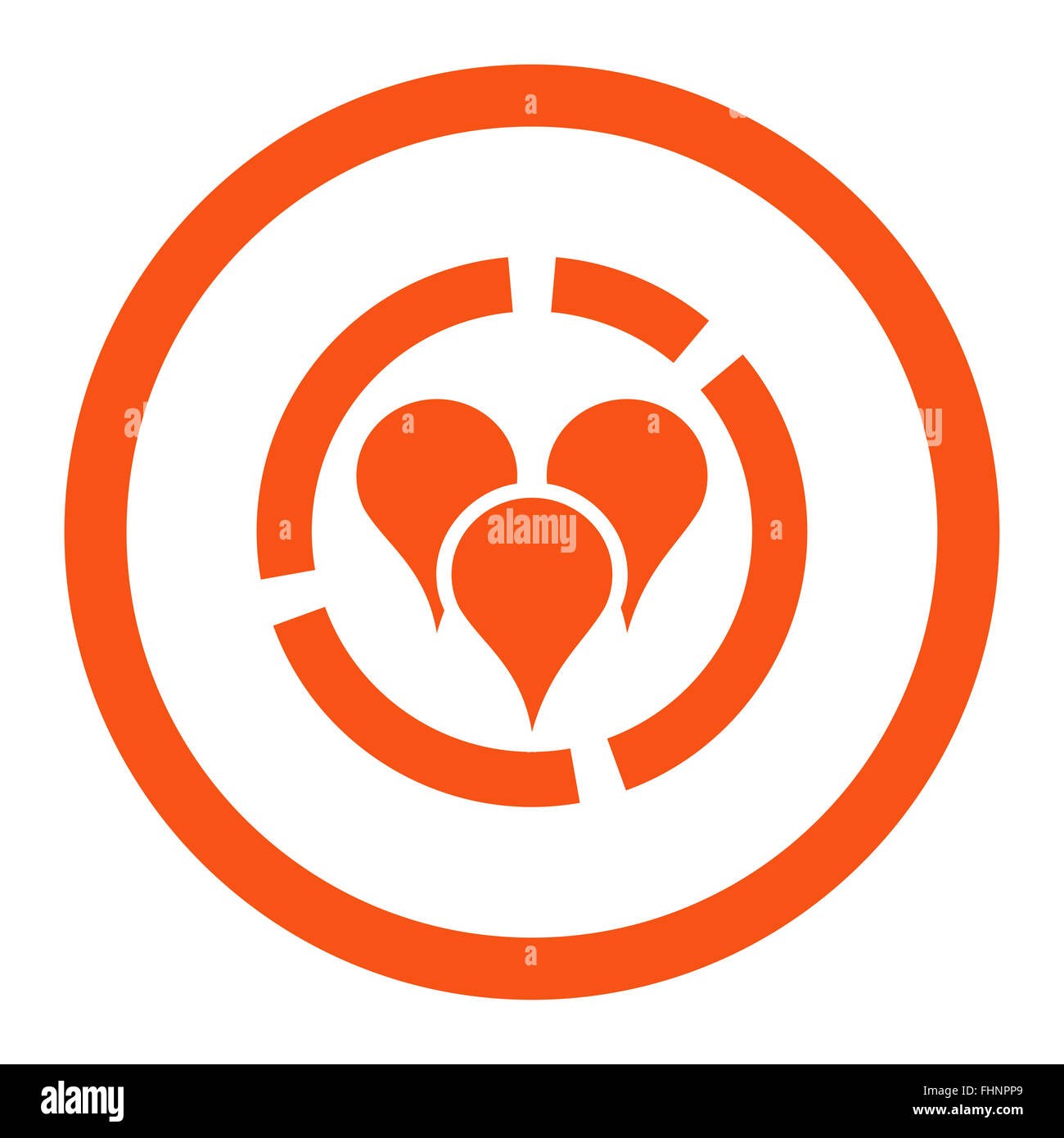 Geo diagram flat orange color rounded vector icon Stock Photo - Alamy