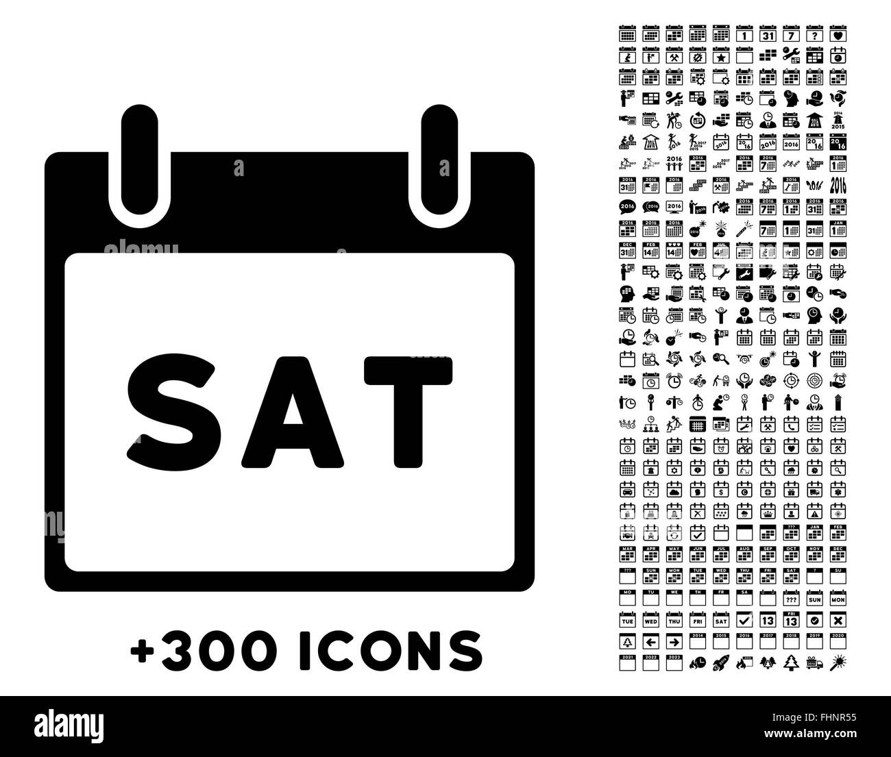 Saturday Flat Icon Stock Photo - Alamy