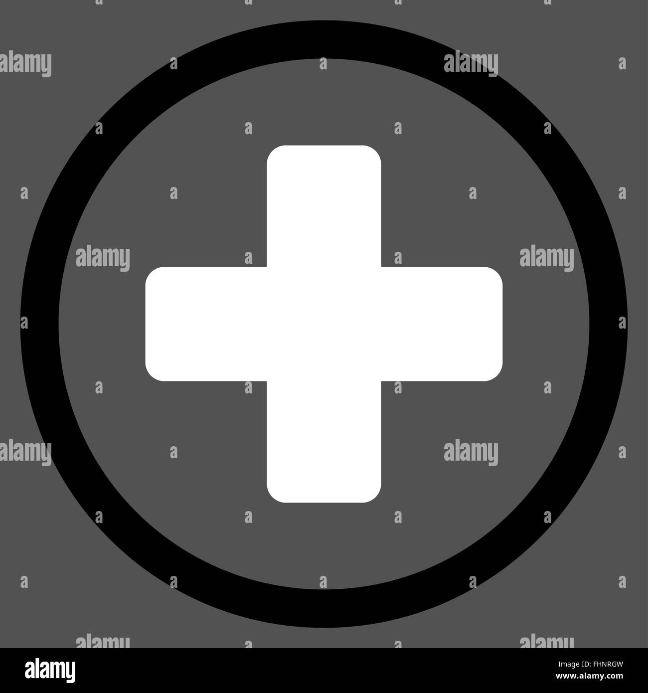 Rounded Plus Icon Stock Photo - Alamy