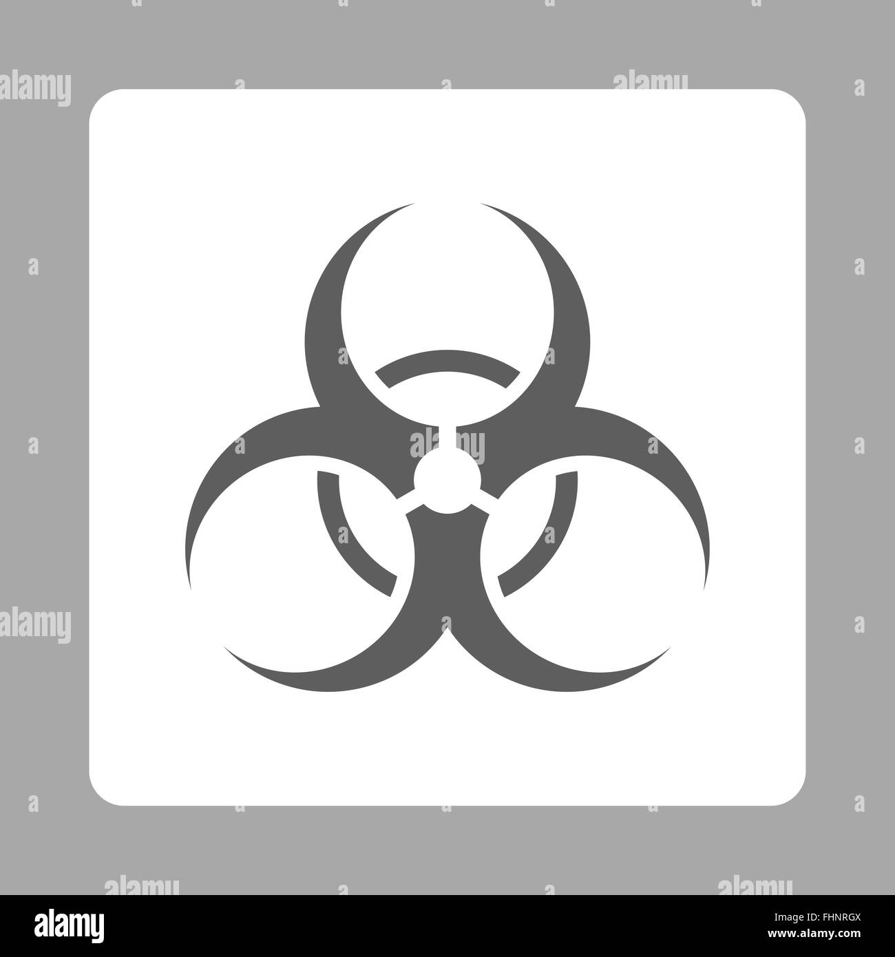 Biohazard Symbol Rounded Square Button Stock Photo - Alamy
