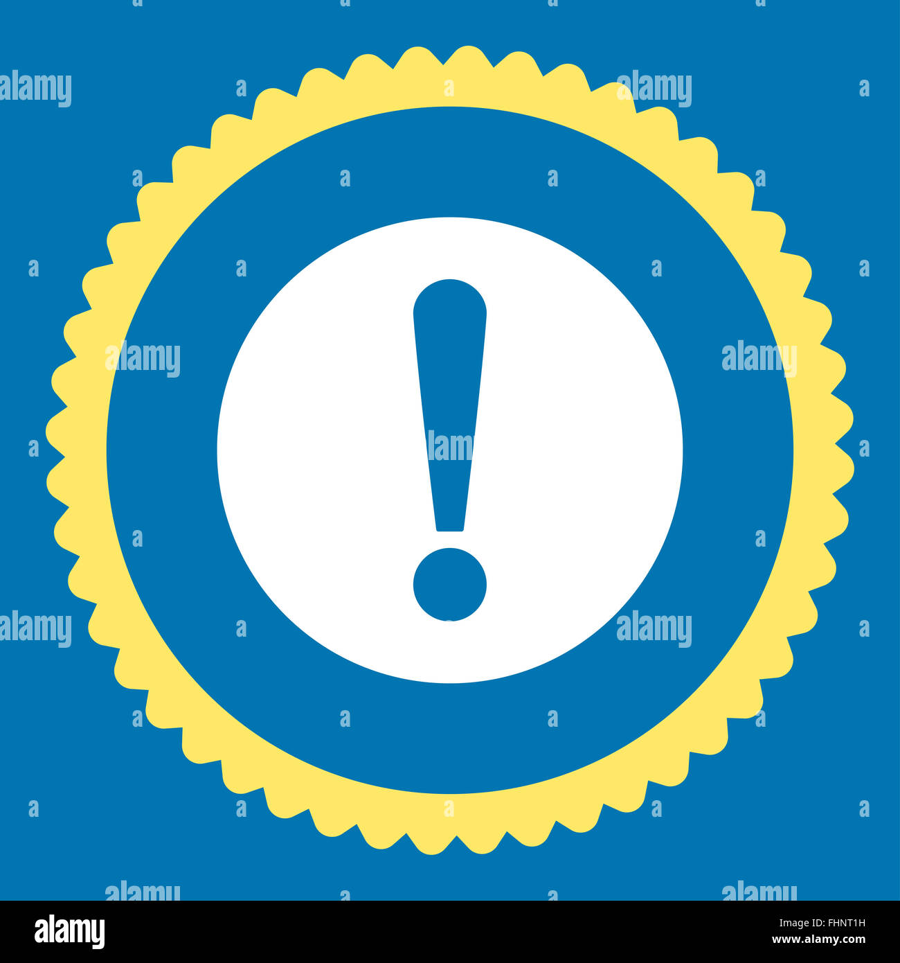 Problem flat yellow and white colors round stamp icon Stock Photo - Alamy