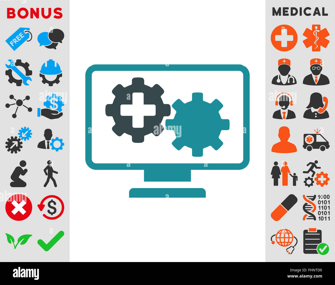 Medical Process Monitoring Icon Stock Photo - Alamy