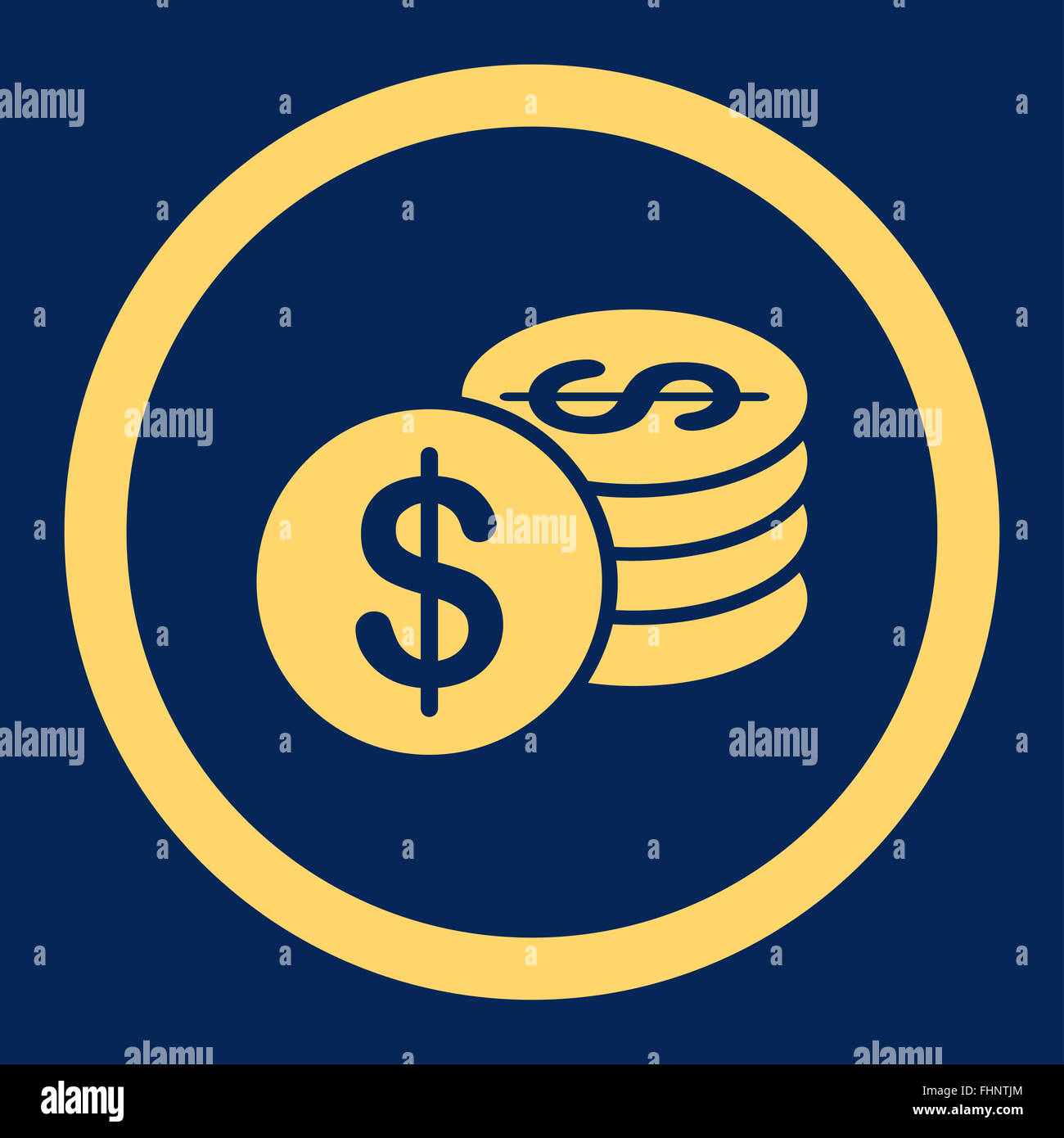 Dollar Coins icon Stock Photo - Alamy