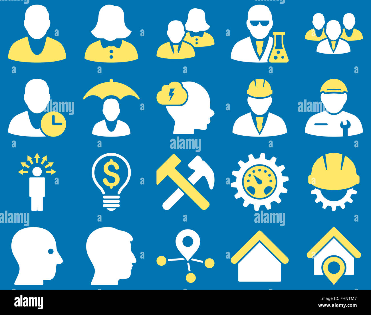 Client and business icon set Stock Photo - Alamy