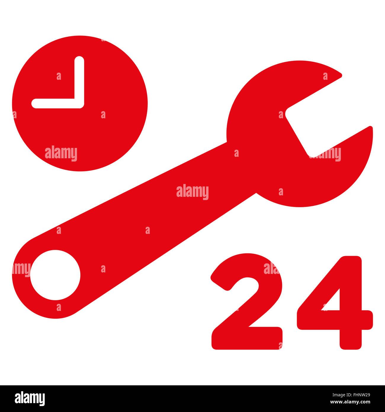 Service Hours Icon Stock Photo - Alamy