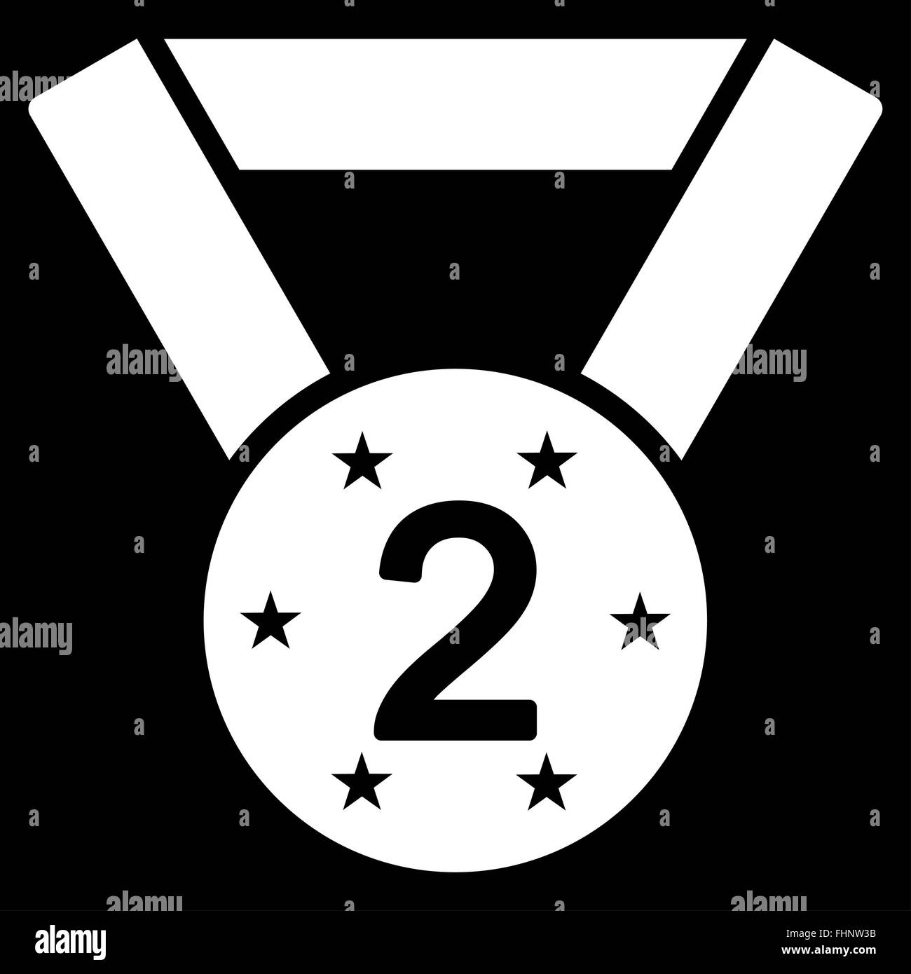 Second medal icon from Competition amp; Success Bicolor Icon Set Stock ...