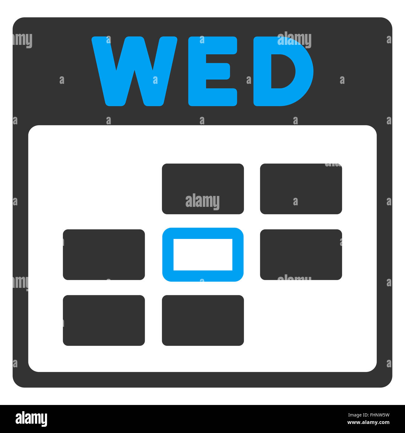 Wednesday Flat Icon Stock Photo - Alamy