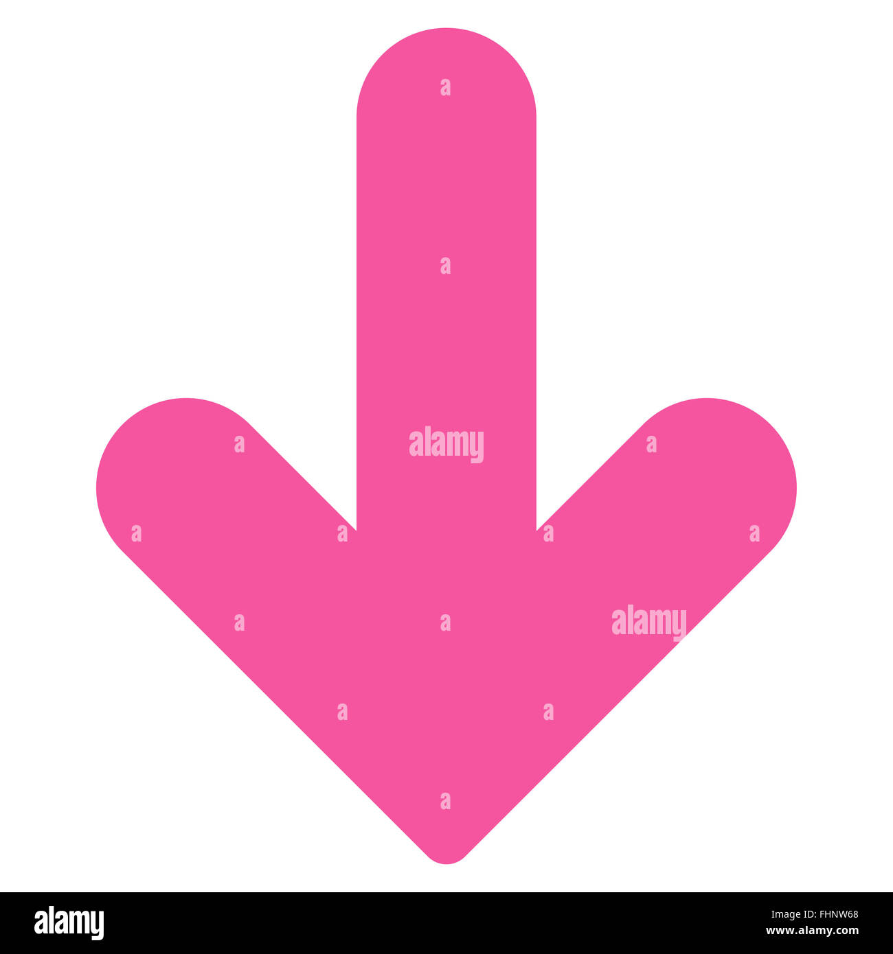 Arrow Down flat pink color icon Stock Photo - Alamy