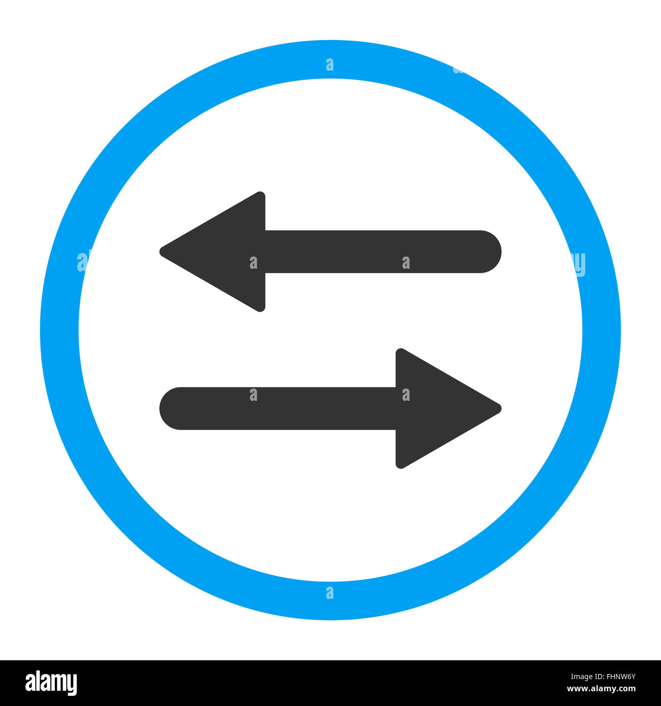 Arrows Exchange flat blue and gray colors rounded vector icon Stock ...