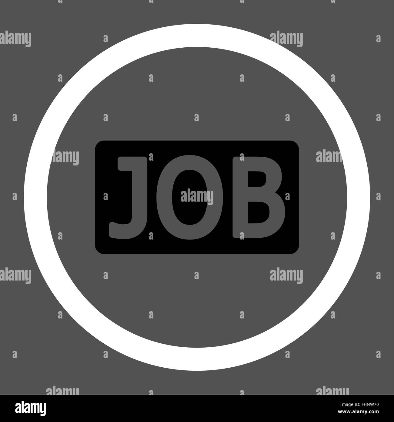 Job flat black and white colors rounded glyph icon Stock Photo - Alamy
