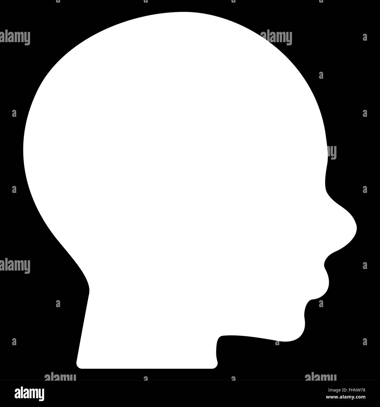 Head Flat Icon Stock Photo - Alamy