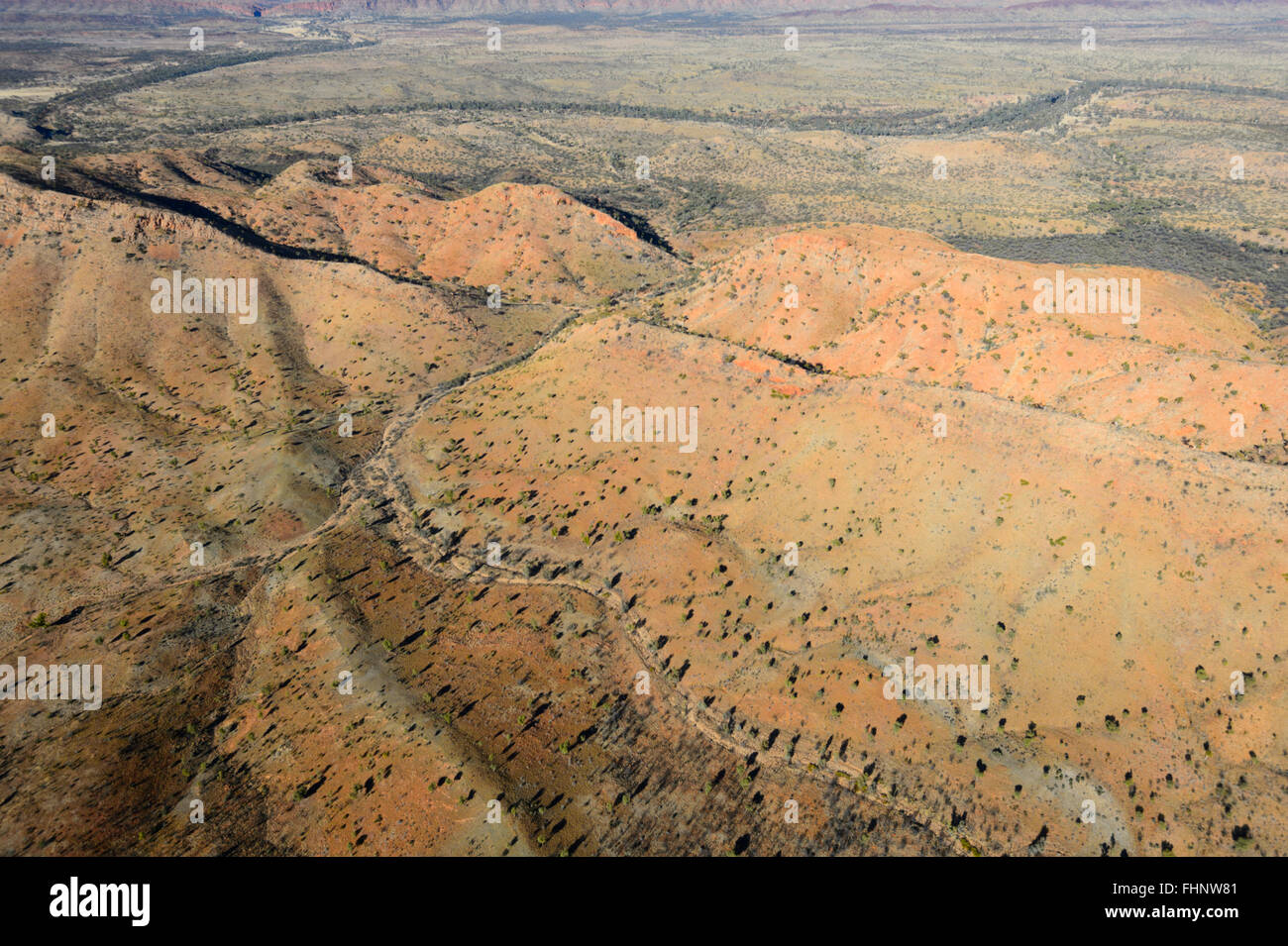 Aerial View of the West MacDonnell Ranges, Northern Territory, NT ...