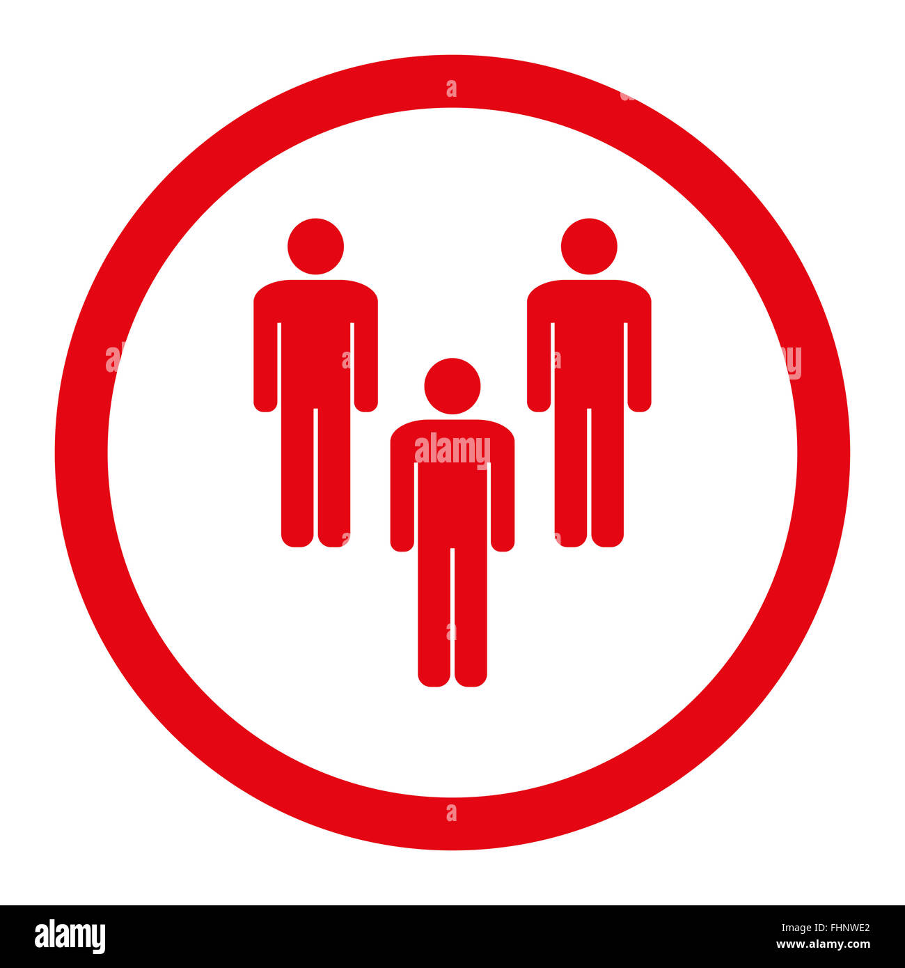 Community flat red color rounded vector icon Stock Photo - Alamy