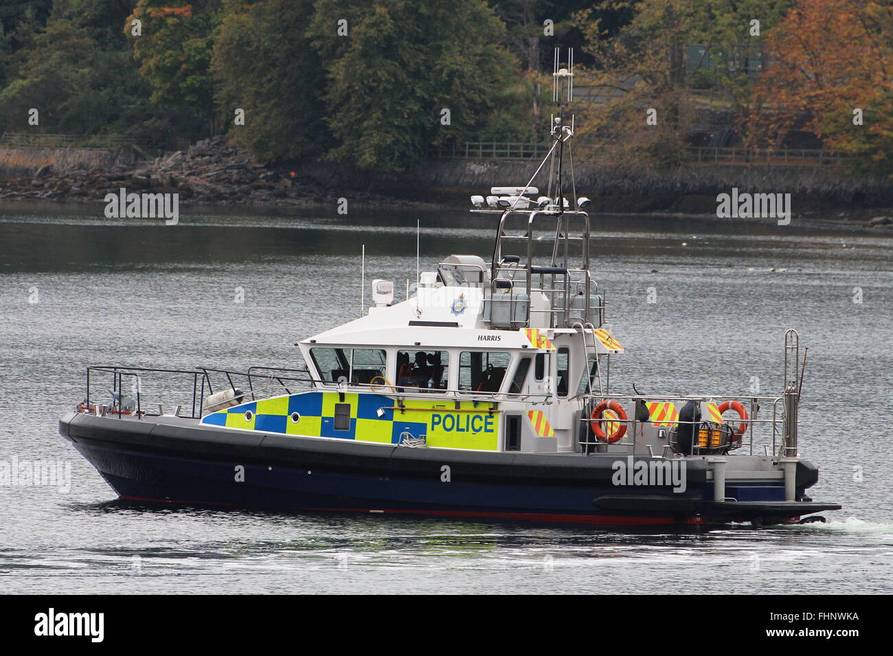 Harris, an Island-class Ministry of Defence Police launch, patrolling ...