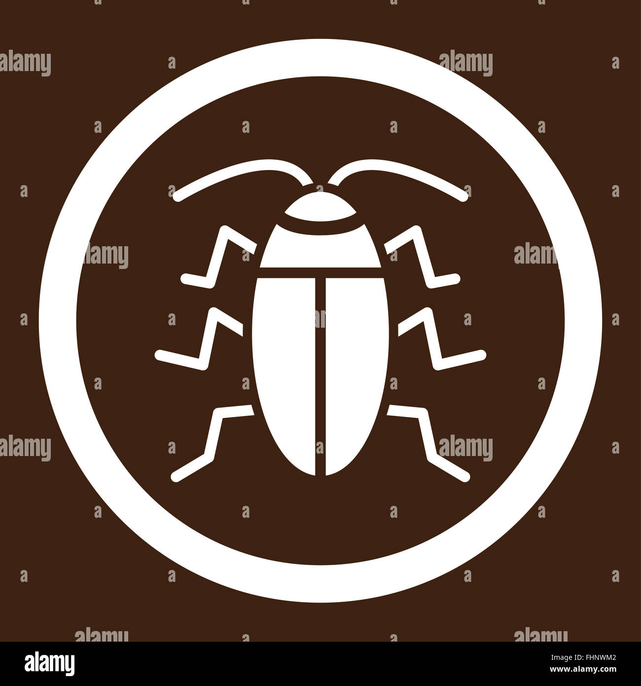 Cockroach Rounded Vector Icon Stock Photo - Alamy