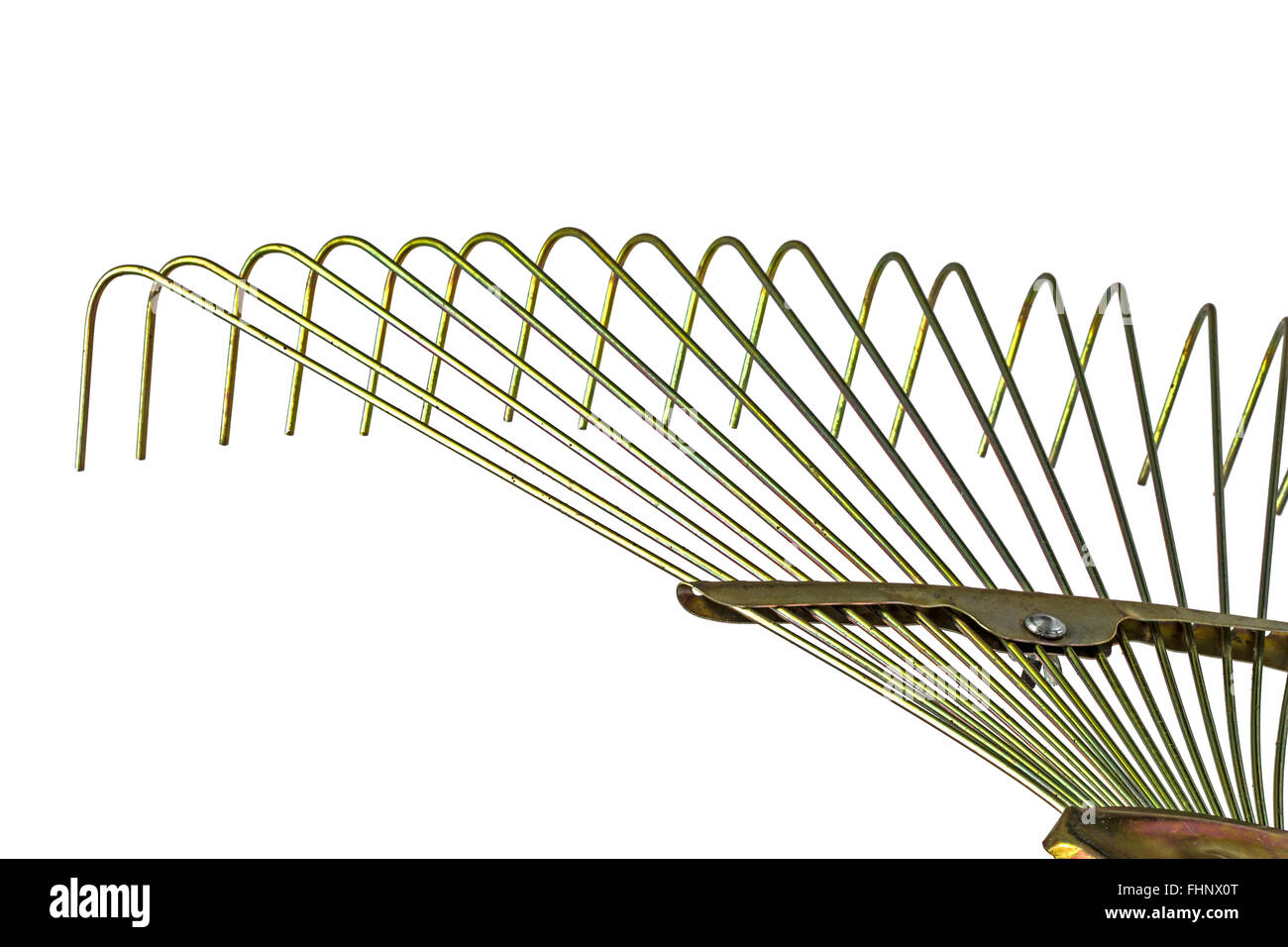 Rake close-up, isolated on white background Stock Photo - Alamy