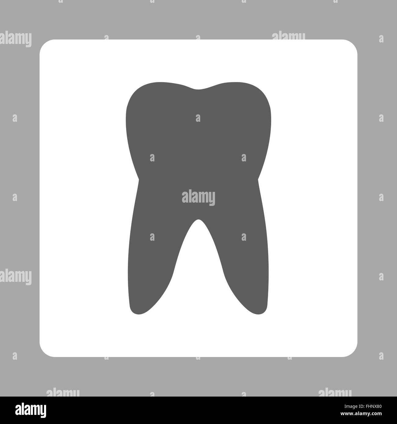 Tooth Rounded Square Button Stock Photo - Alamy