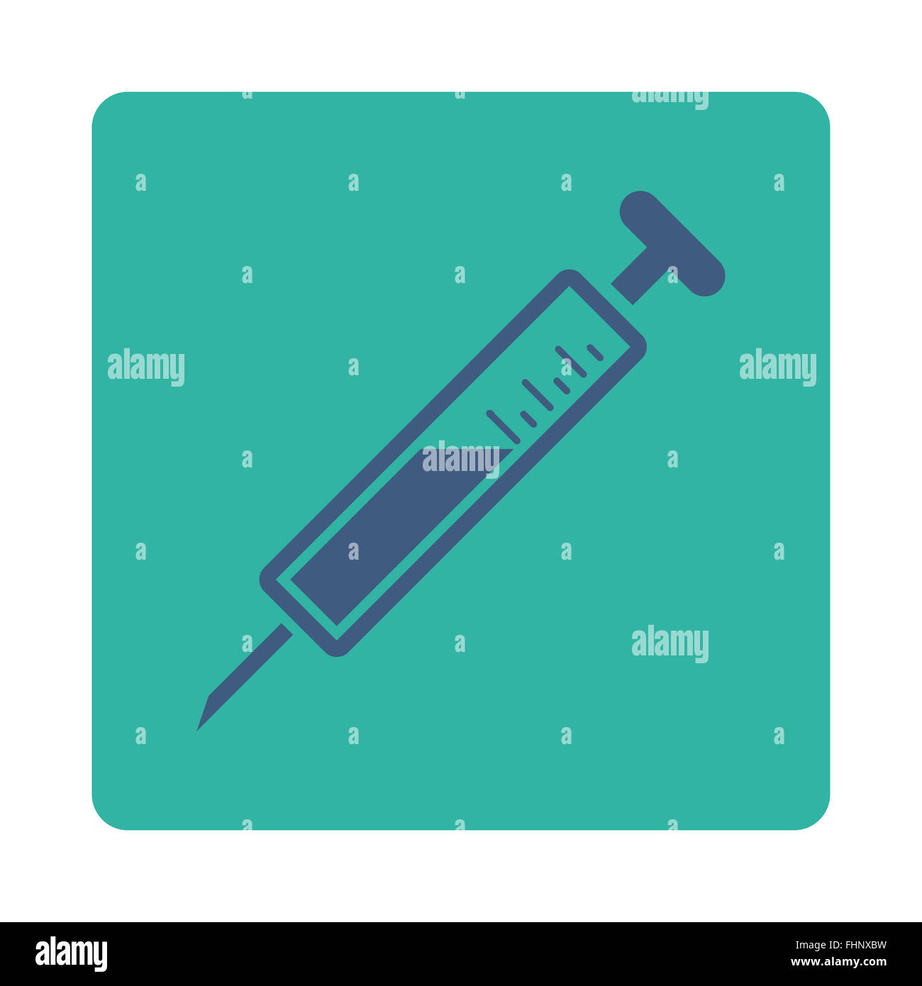 Injection Rounded Square Button Stock Photo - Alamy