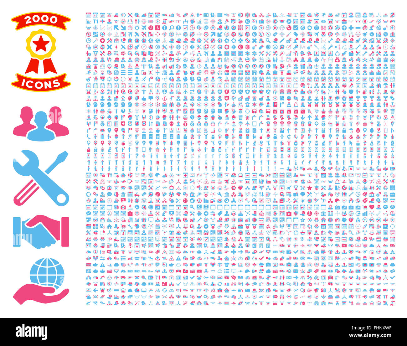 Collection Of 2000 Flat Vector Icons Stock Photo - Alamy