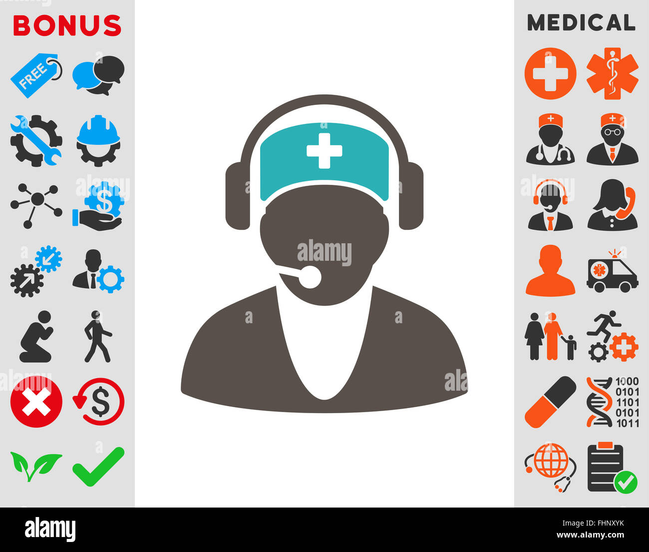 Hospital Receptionist Icon Stock Photo - Alamy