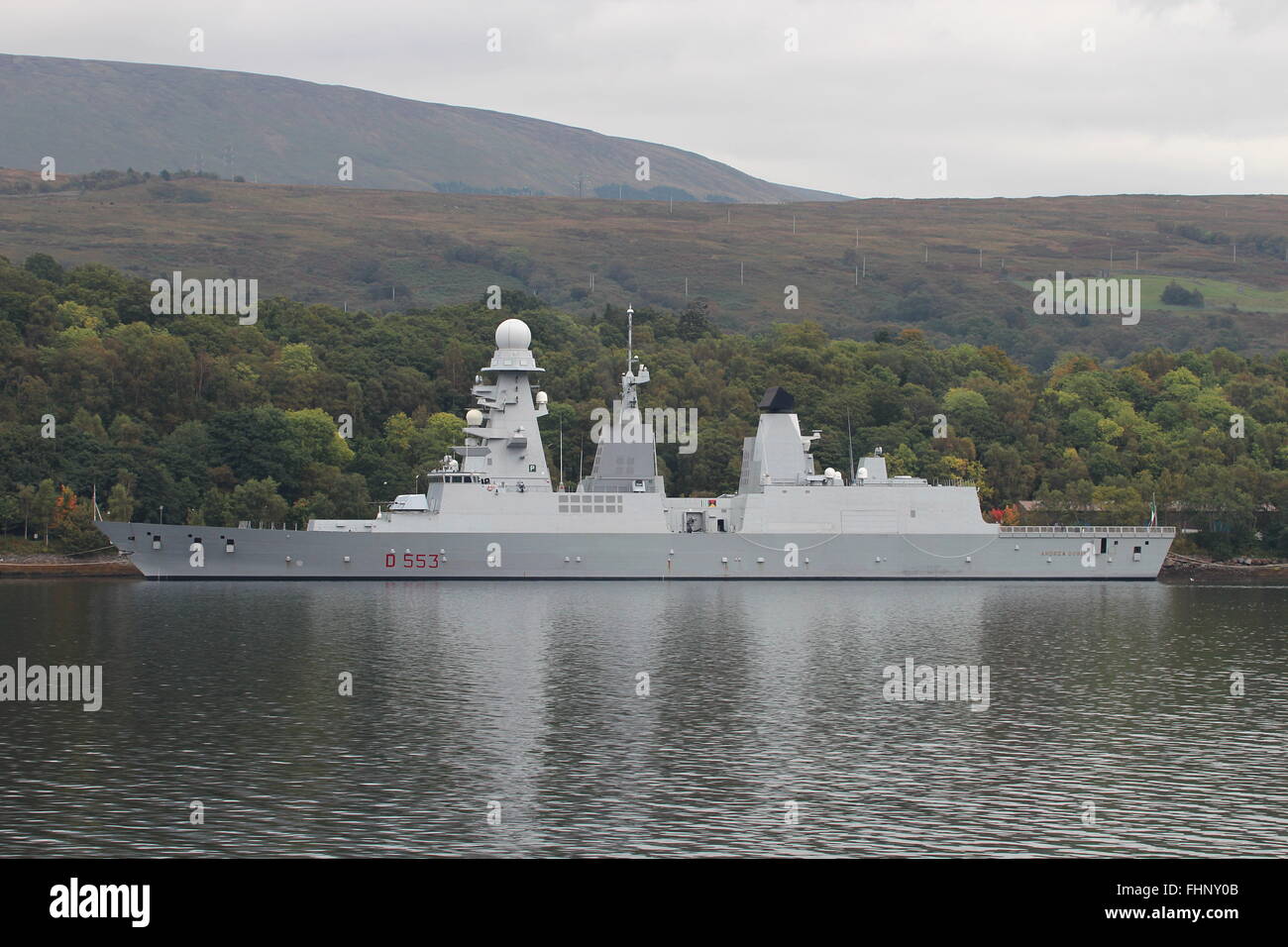 ITS Andrea Doria (D533), a Horizon-class destroyer of the Italian Navy ...