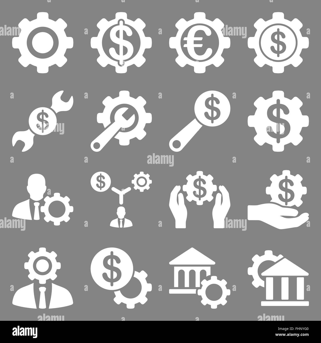 Financial tools and options icon set Stock Photo - Alamy
