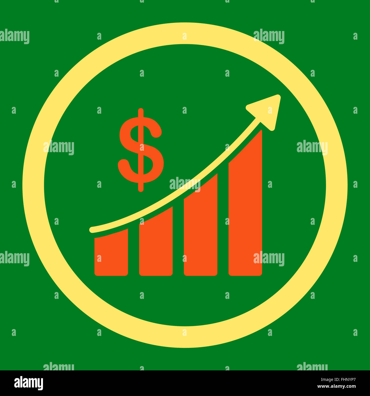 Sales flat orange and yellow colors rounded vector icon Stock Photo - Alamy