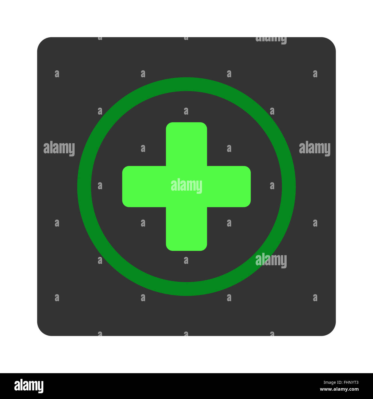 Circled Plus Flat Button Stock Photo - Alamy