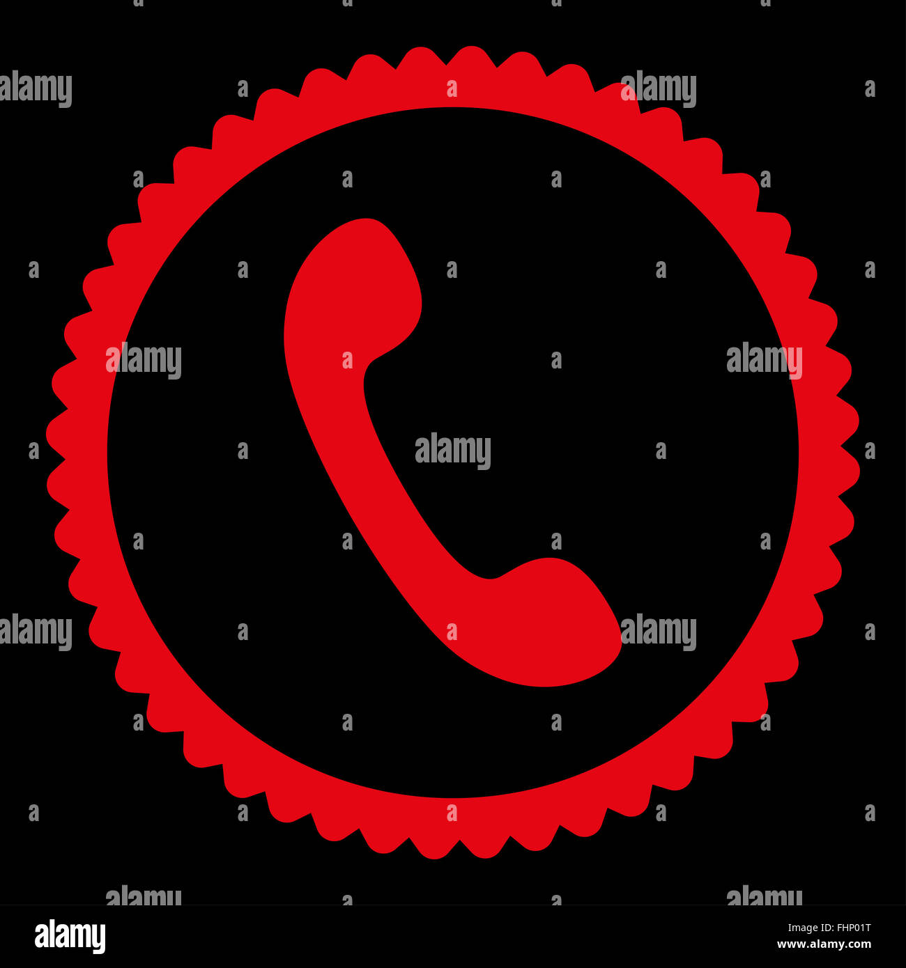 Phone flat red color round stamp icon Stock Photo - Alamy
