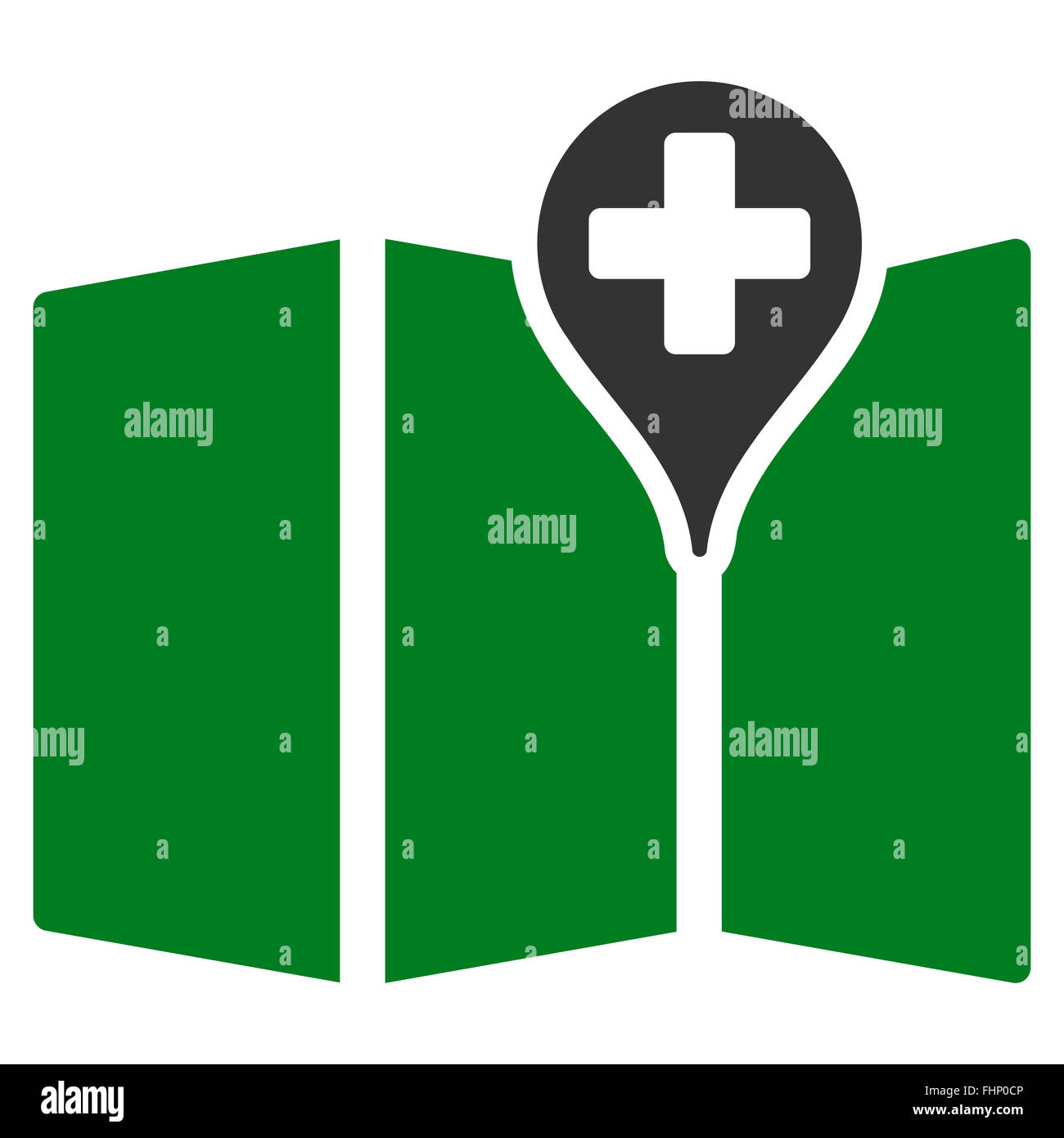 Medical Map Icon Stock Photo - Alamy