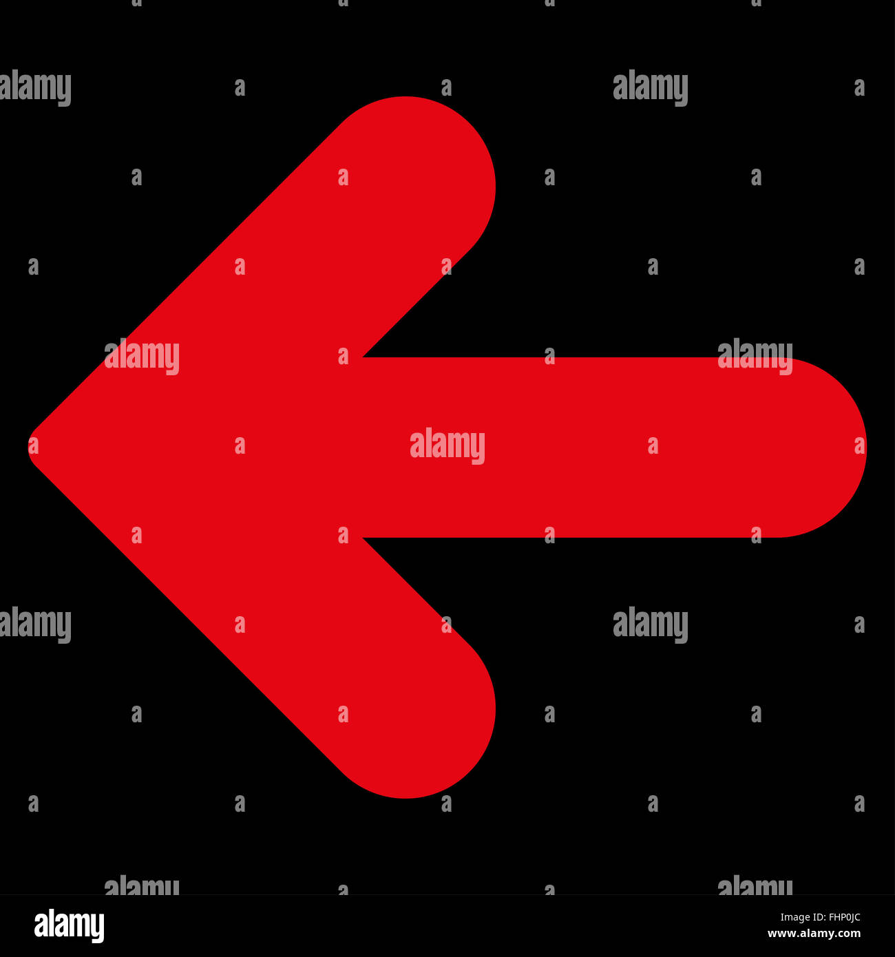 Arrow Left flat red color icon Stock Photo - Alamy