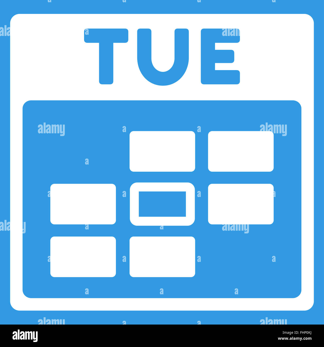 Tuesday Flat Icon Stock Photo - Alamy