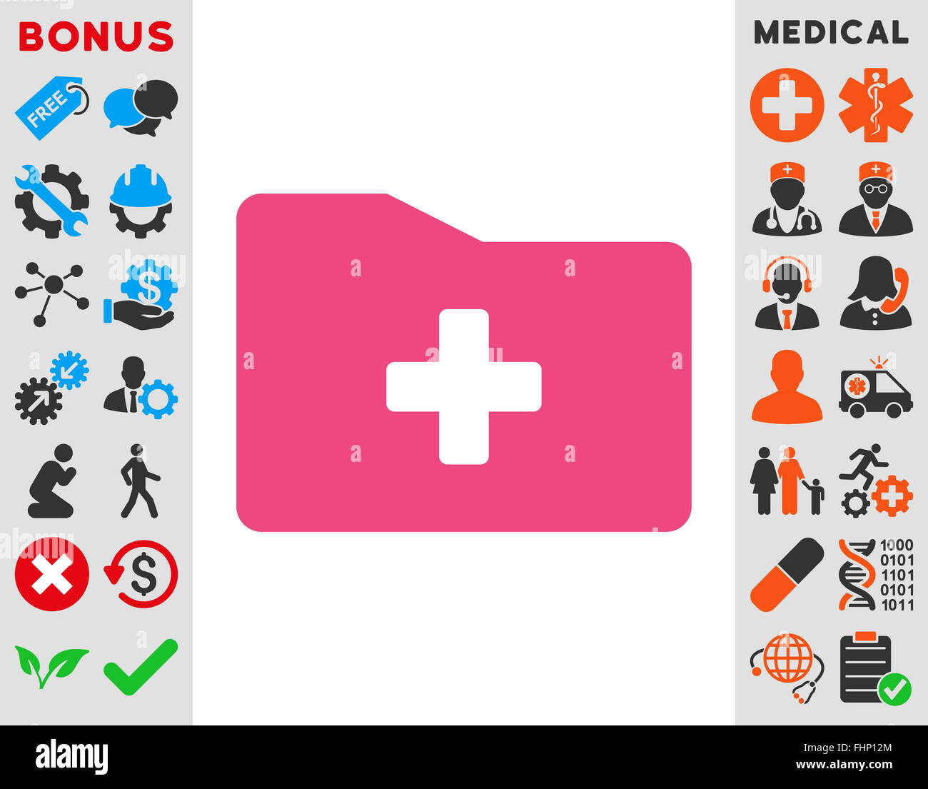 Medical Folder Icon Stock Photo - Alamy