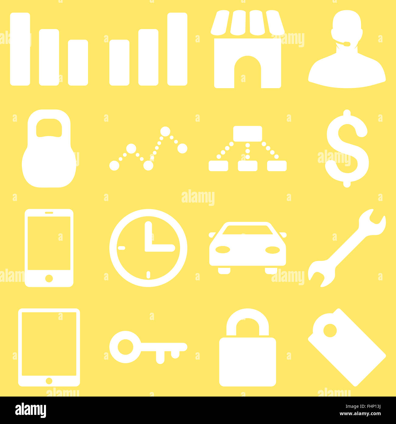 Basic business icons Stock Photo - Alamy