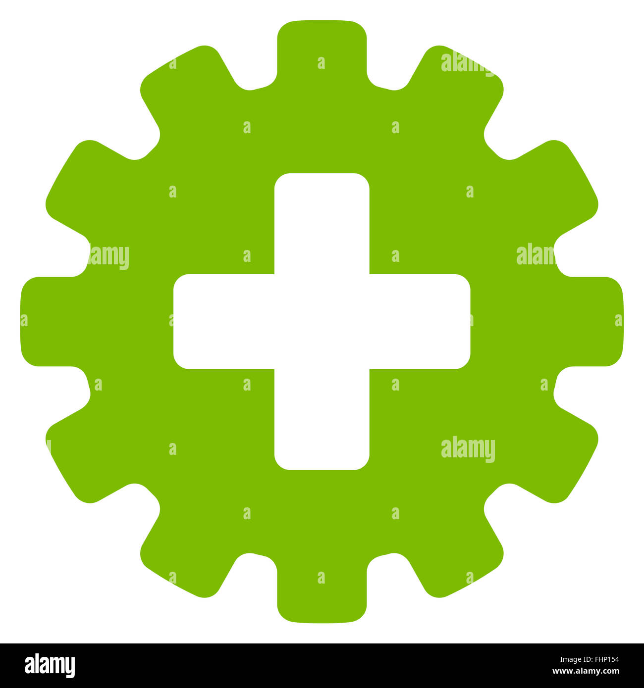 Plus Gear Icon Stock Photo - Alamy