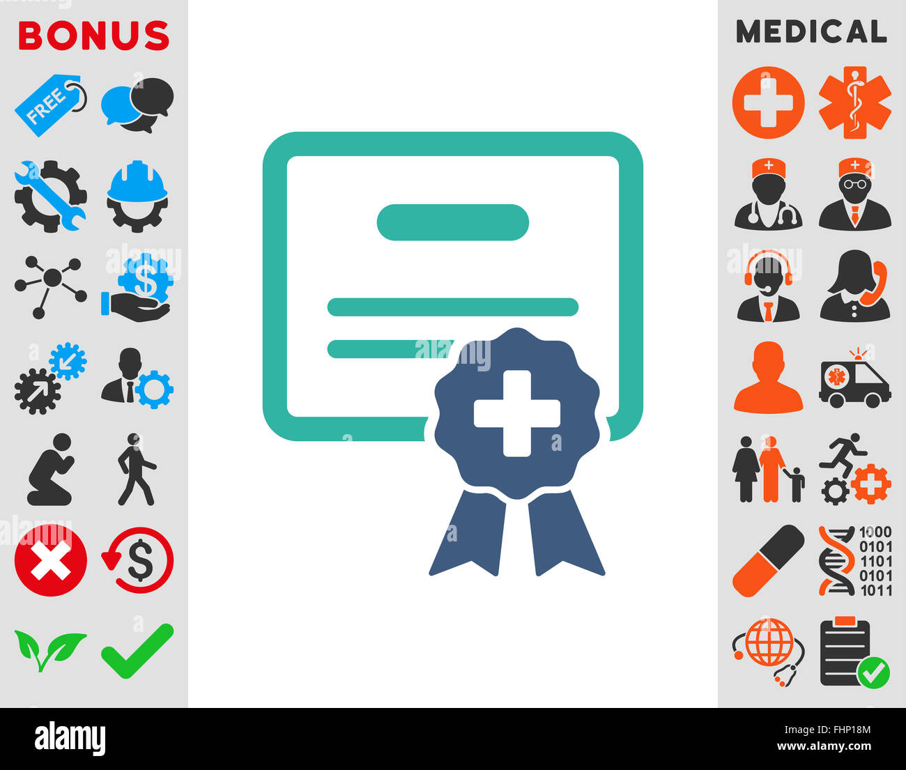 Medical Certification Icon Stock Photo - Alamy