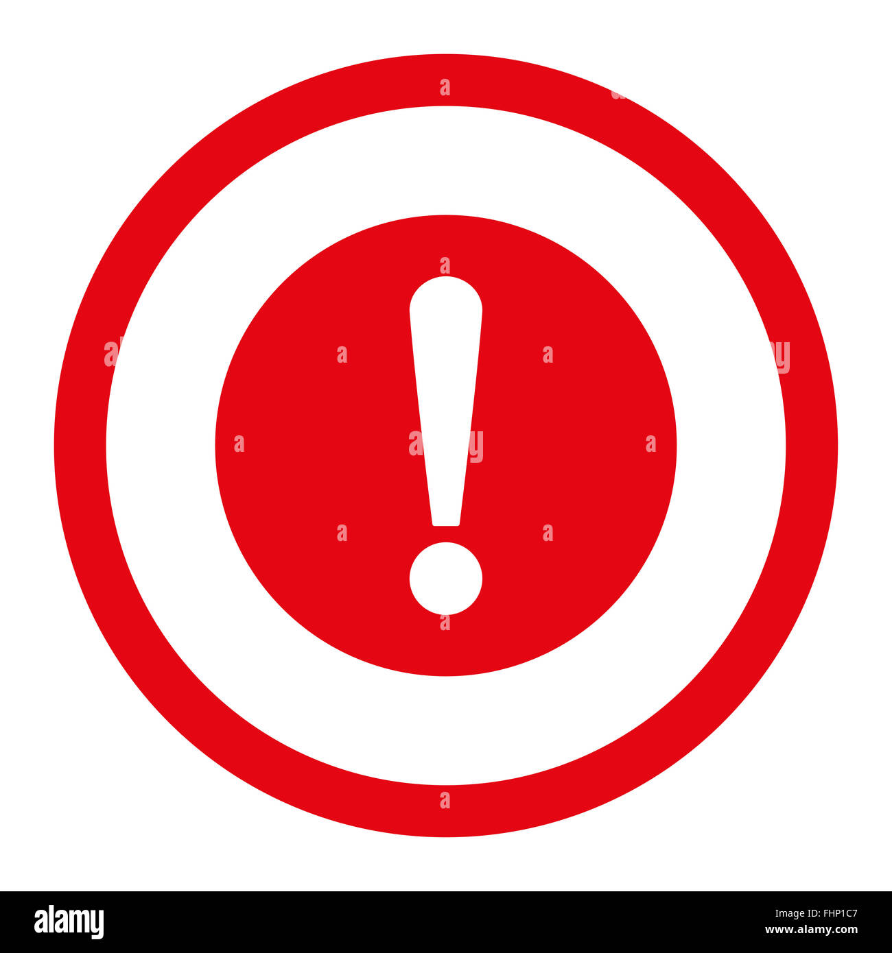 Problem flat red color rounded vector icon Stock Photo - Alamy