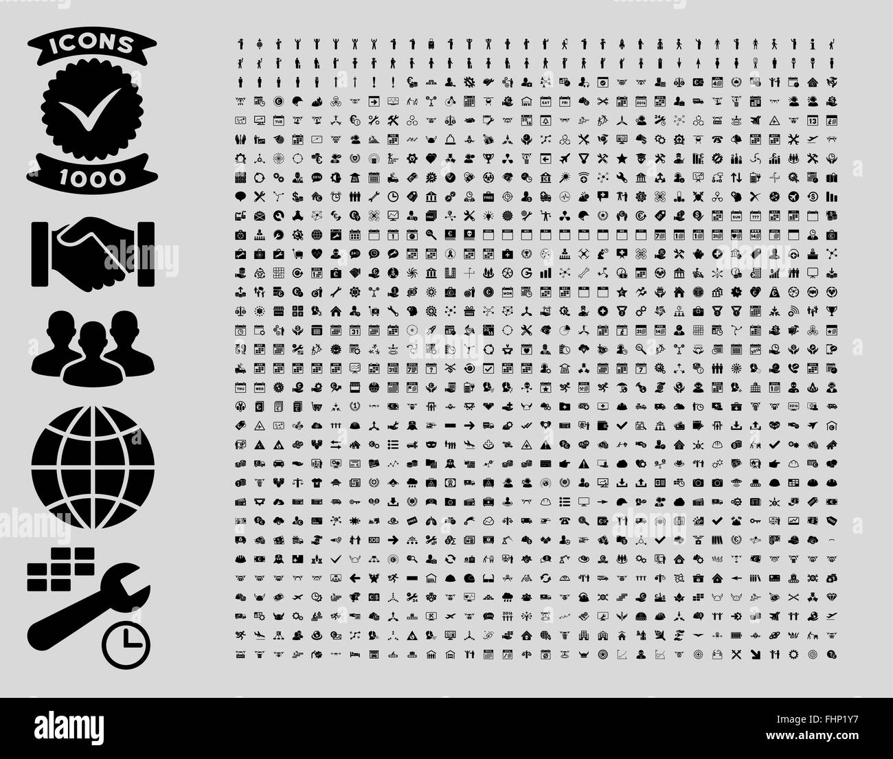 Collection Of 1000 Flat Vector Icons Stock Photo - Alamy