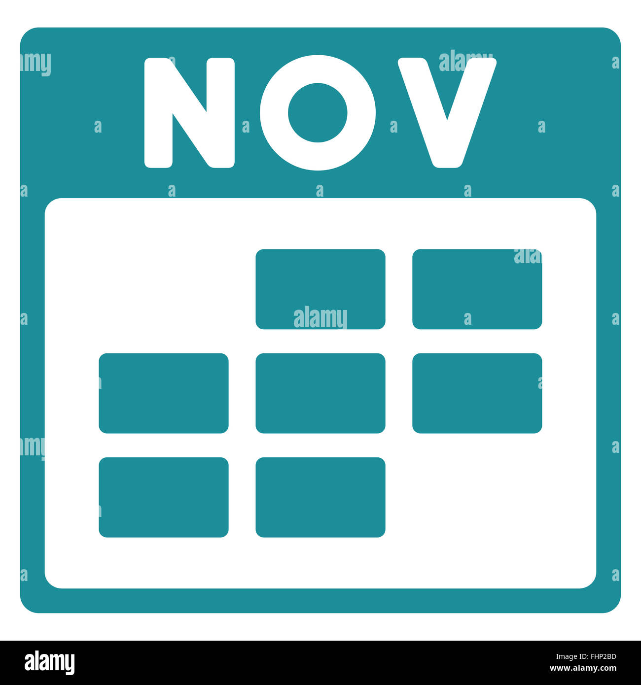 Calendar icon november symbol flat Cut Out Stock Images & Pictures - Alamy