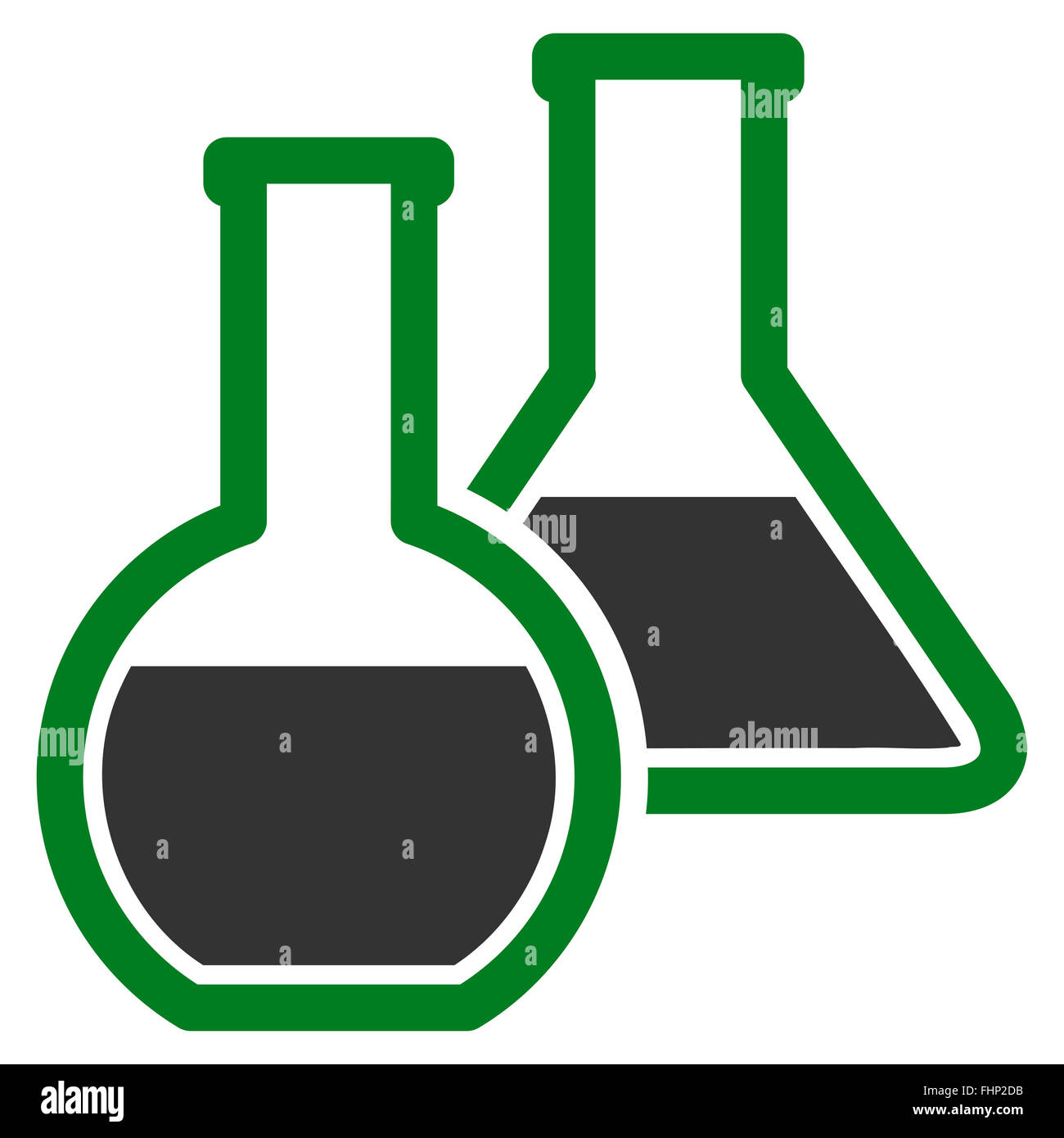 Glass Flasks Icon Stock Photo - Alamy