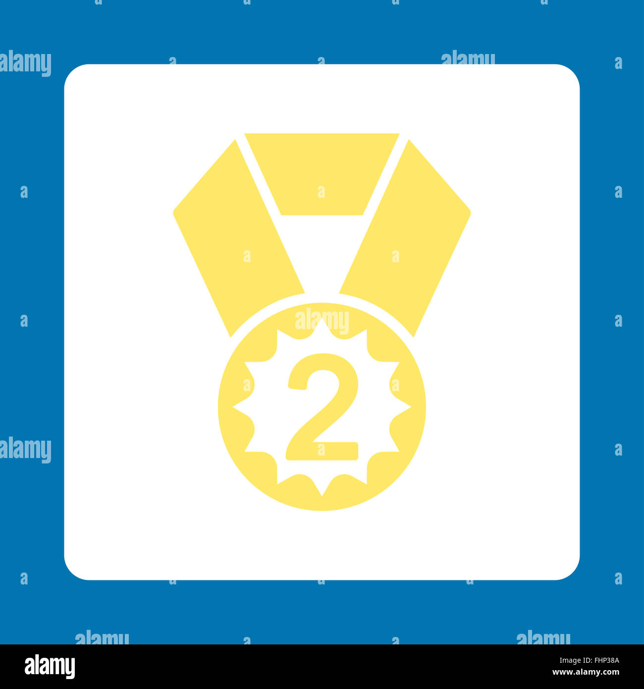 Second place icon from Award Buttons OverColor Set Stock Photo - Alamy