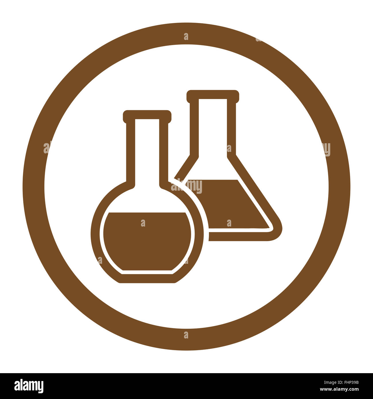 Glass Flasks Rounded Vector Icon Stock Photo - Alamy