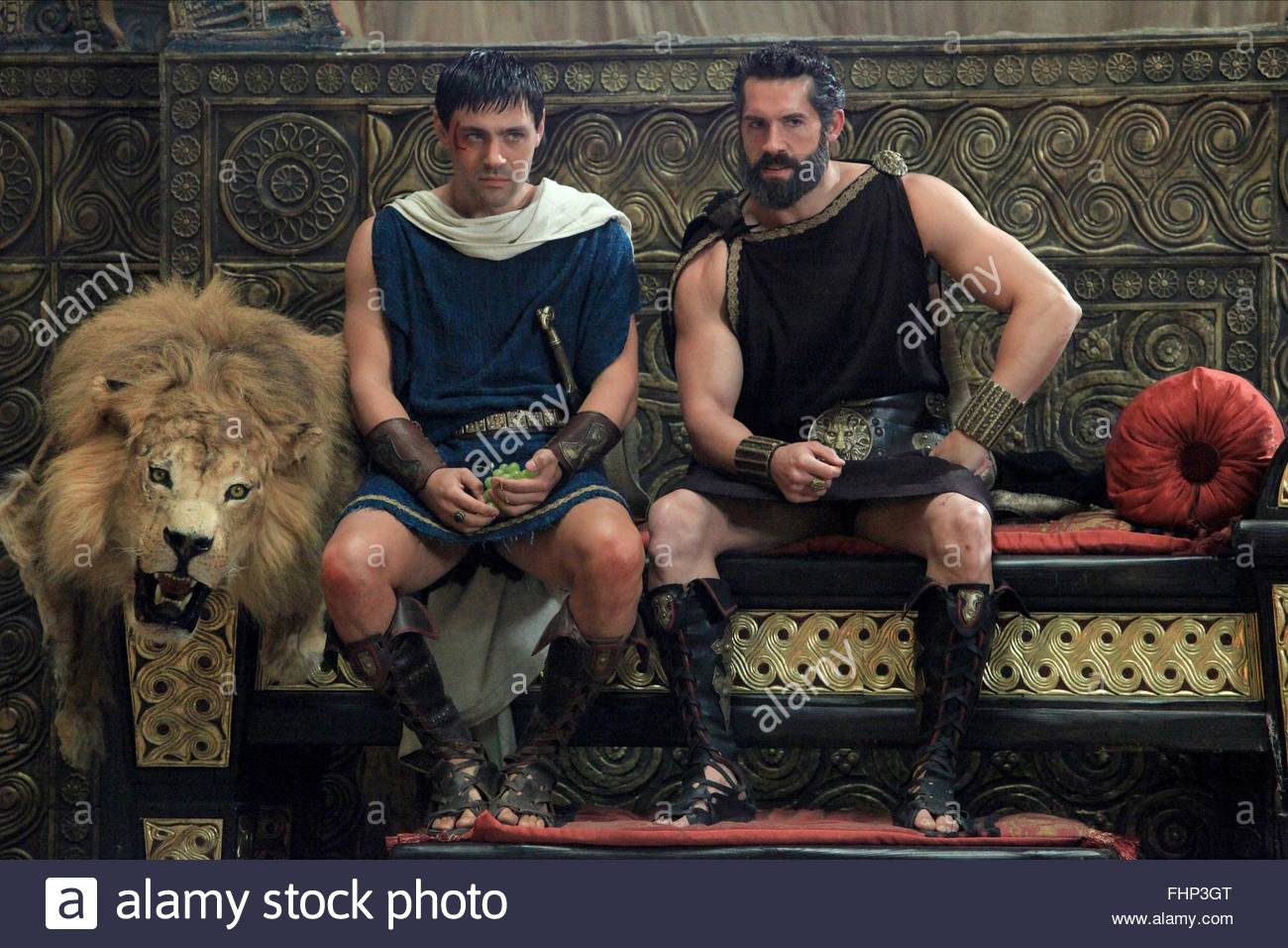 LIAM GARRIGAN & SCOTT ADKINS THE LEGEND OF HERCULES (2014 Stock Photo ...