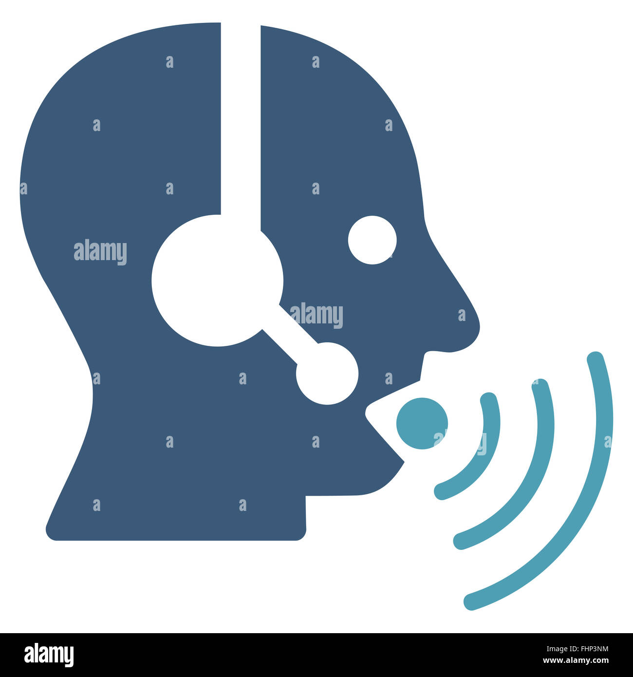 Operator Signal Flat Icon Stock Photo - Alamy